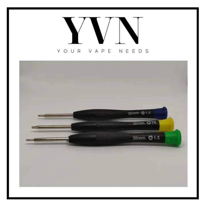 Vape Tool Screw Driver Positive, Negative, T6 Torx Alt. For Coil Winder ...