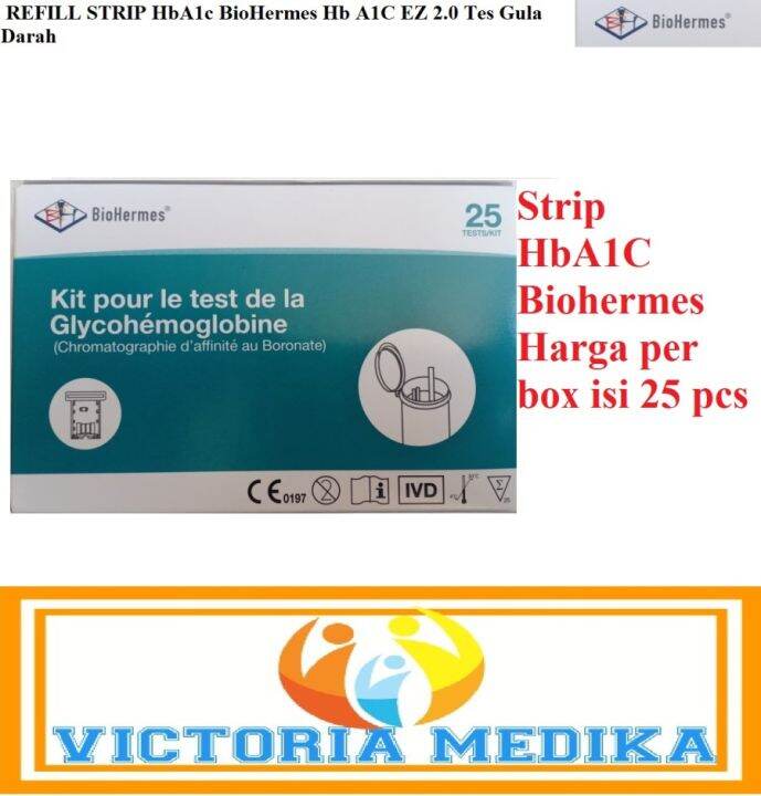 REFILL STRIP HbA1c BioHermes Hb A1C / STRIP Tes Gula Darah BioHermes ...
