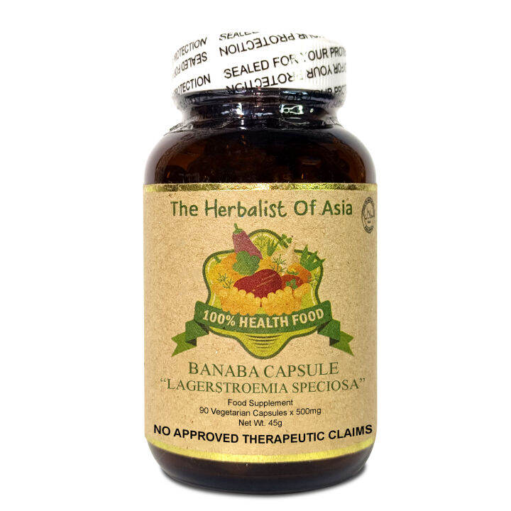 The Herbalist Of Asia Banaba Capsules 500mg x 90 Herbal Capsules ...