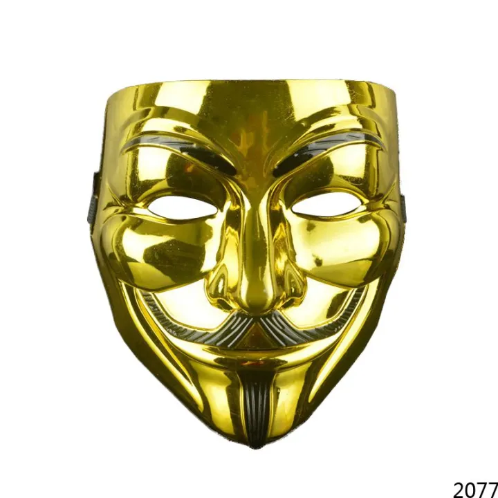 Movie Cosplay V for Vendetta Hacker Mask Halloween Party Cosplay Props ...