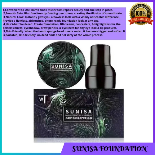 BUDHAKELS Waterproof Sunisa Natural Brightening Beauty Make-up Mushroom ...
