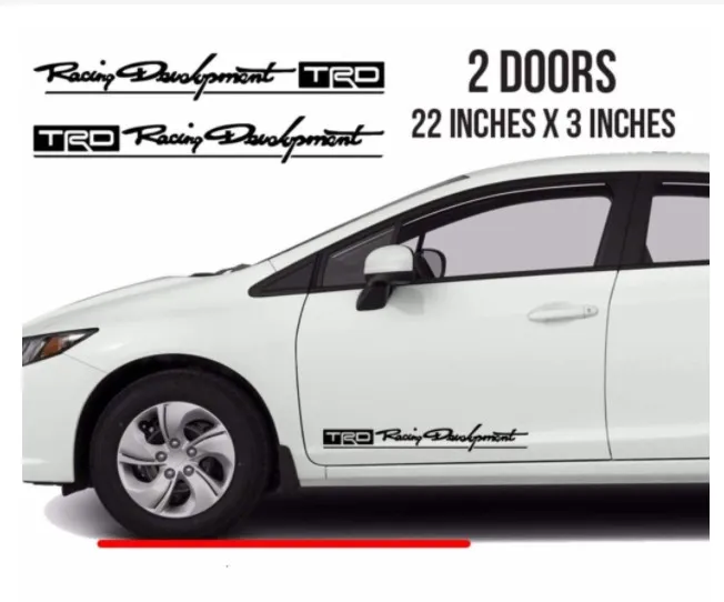 TRD Racing Development 2 Doors Car Sticker Decals for Toyota | Lazada PH