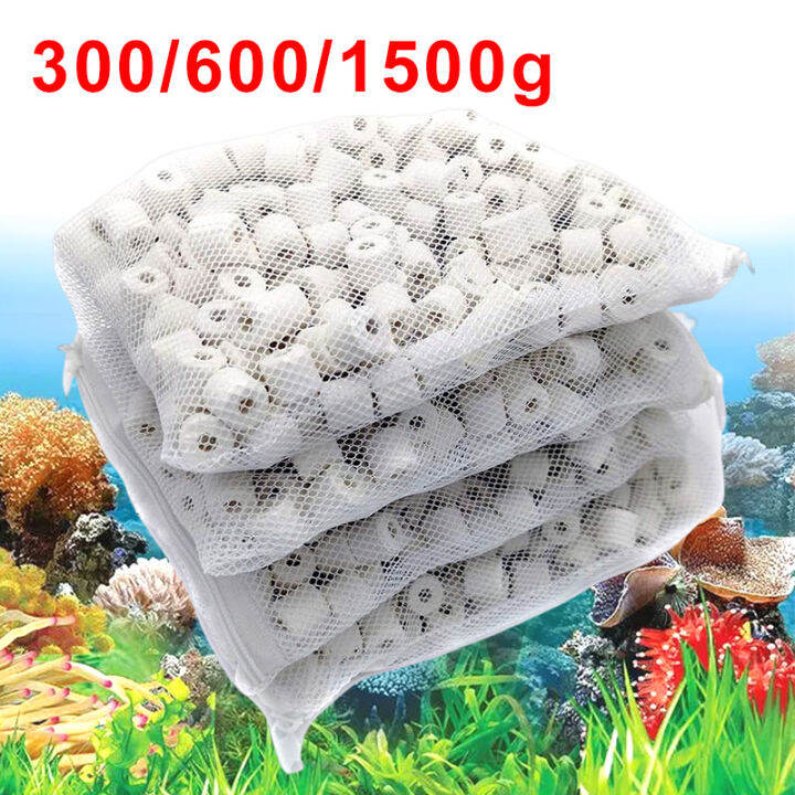 300/600/1500g Bio Ceramic Rings Filter Media lava ring filter ...