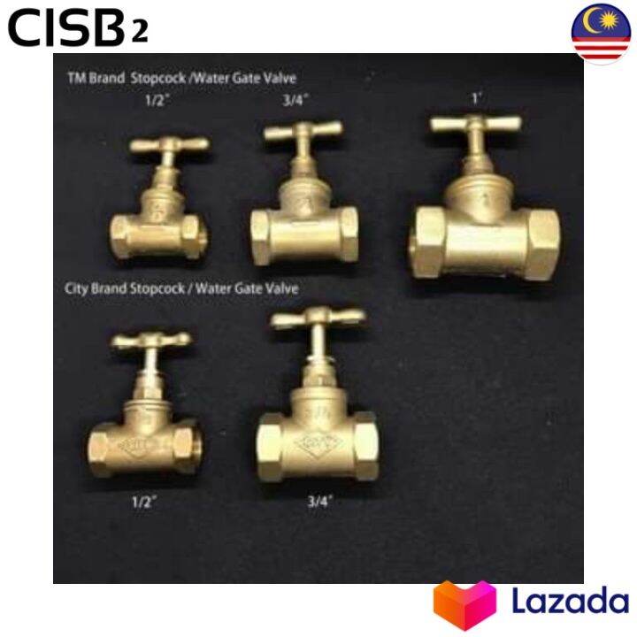 [100%ORIGINAL] TM Brass Stopcock Plumbing Water Gate Valve | Lazada