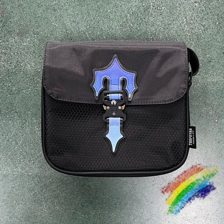 BLACK Gradient Trapstar Messenger Bag Men Women Webbing T CROSS-BODY ...