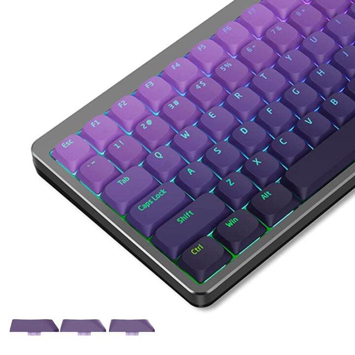 Low Profile 137 Key Gradient Purple PBT Keycap RGB Backlit Keycaps For ...