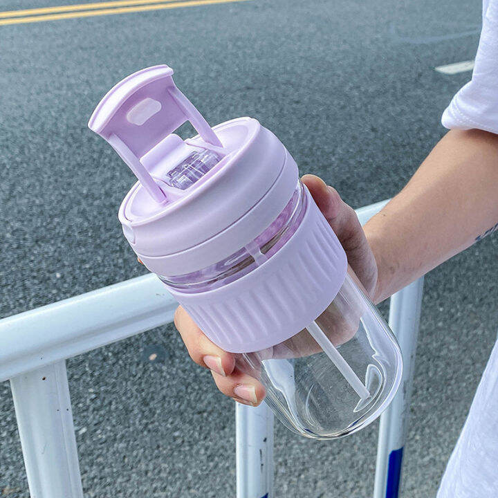 Glass with Straw Summer Good-looking Accompanying Coffee Cup Office Portable Lady Tea Brewing ...