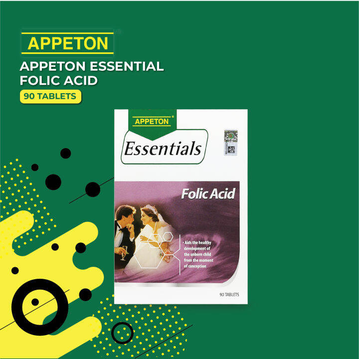 APPETON Essential Folic Acid 400mg for Pre-Pregnancy Dietary Supplement ...