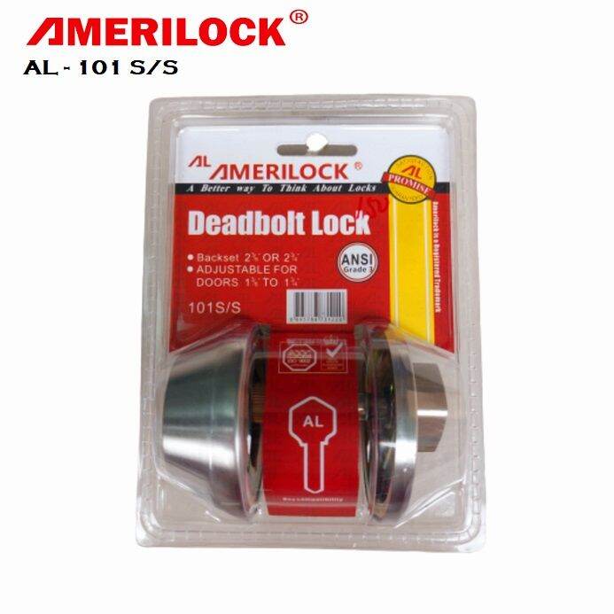 amerlock doorknob deadbolt with 3 keys (AL-101-SS,,AL-102-SS ) | Lazada PH