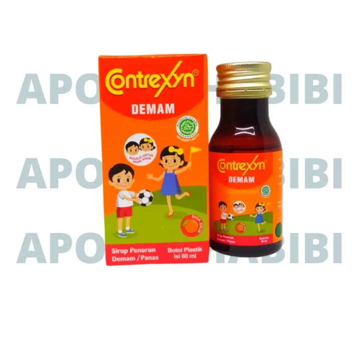 CONTREXYN DEMAM SIRUP RASA JERUK 60 ML KONTREKSIN SIRUP DEMAM ANAK ...