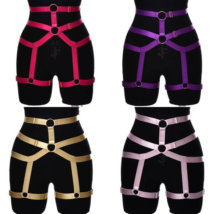 Bondage Leg Harness Gothic High Waist Leg Garter Belt Punk Fetish Sexy ...