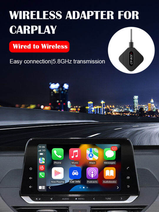 Wireless Adapter for CarPlay 5GHz WiFi Wired to Wireless Converter ...