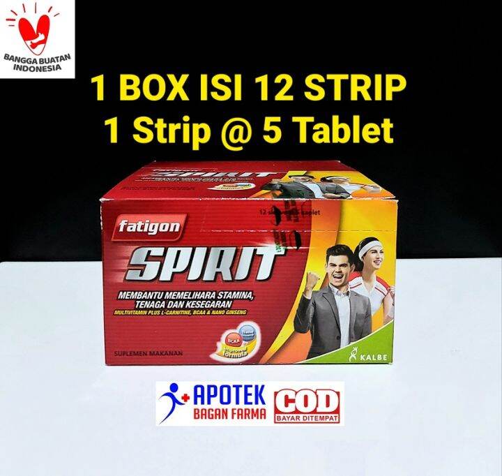 FATIGON SPIRIT MULTIVITAMIN ( 1 BOX ISI 12 STRIP ) | Lazada Indonesia