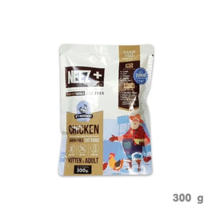 [ส่งฟรี] Neez+ Cat Food Chicken Grain Free 300g นีซพลัส อาหารแมวเกรนฟรี ...
