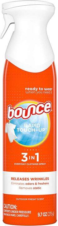 Bounce Wrinkle Release Spray Rapid Touch-Up สเปรย์ลดรอยยับ ช่วยให้เสื้อ ...