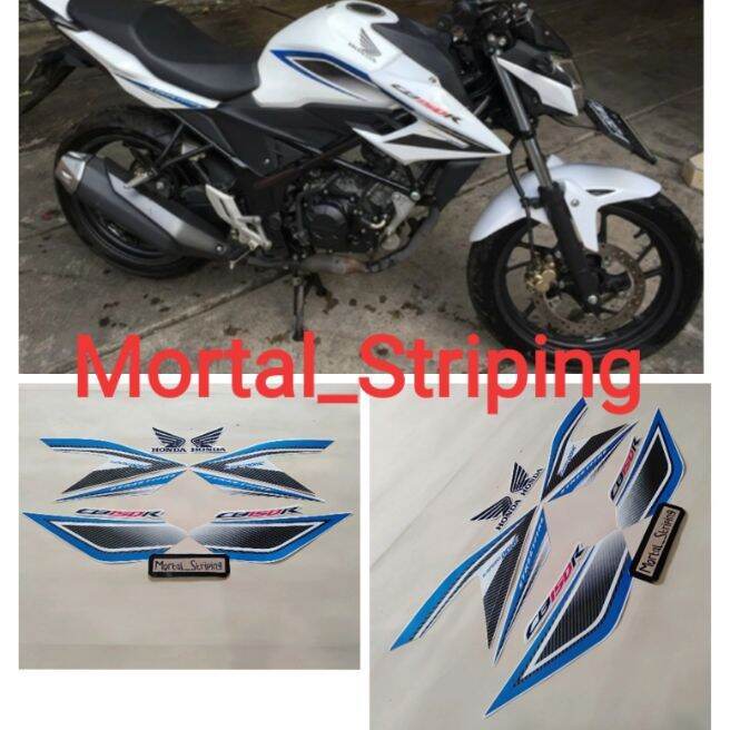 STIKER STRIPING & LIS BODY CB CB150R 2015 PUTIH BIRU STANDAR | Lazada ...