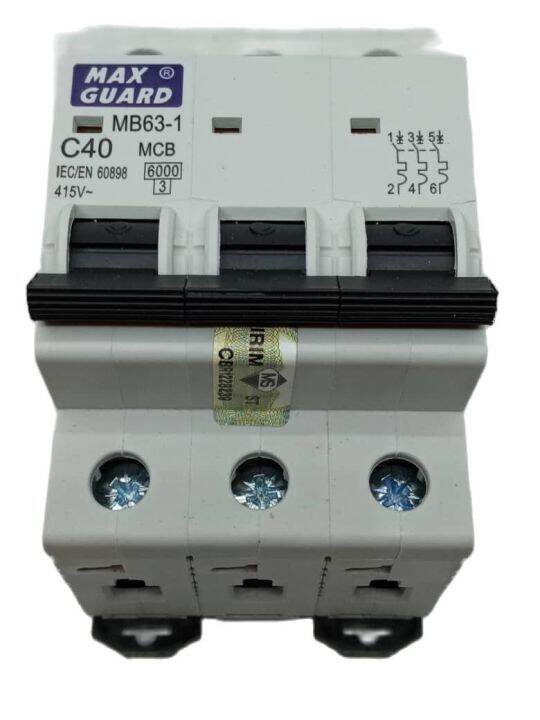 Maxguard 16A, 20A, 32A, 40A, 63A / 3P MCB | Lazada