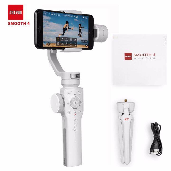 ZHIYUN Smooth 4 Smartphone Handheld 3 Axis Gimbal Stabilizer Selfie ...