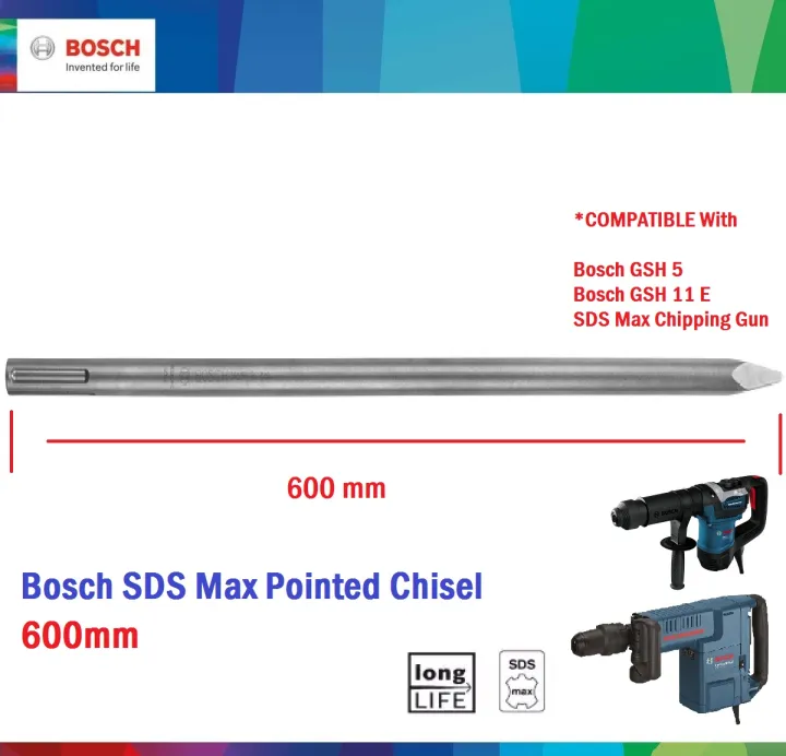 Bosch SDS Max Pointed Chisel 600mm | Lazada PH
