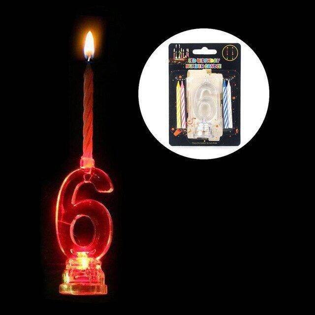 LED Digital Electronic Candle Light Colorful Candles Light Sparkling ...