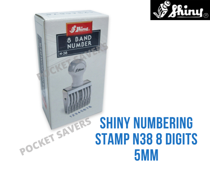 SHINY 8-Band Number Stamp N-38 (Manual, Durable, 38 mm x 5 mm) | Lazada PH