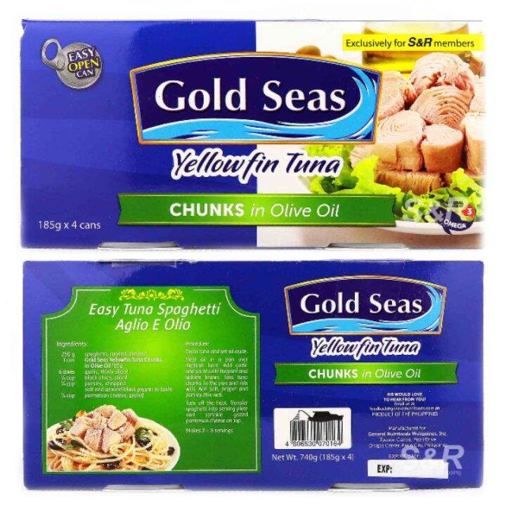 S&R Gold Seas Yellowfin Tuna Chunks 4 cans | Lazada PH