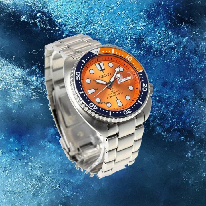 [LIMITED EDITION] Authentic Seiko Nemo Orange Turtle Mens 200m Divers ...
