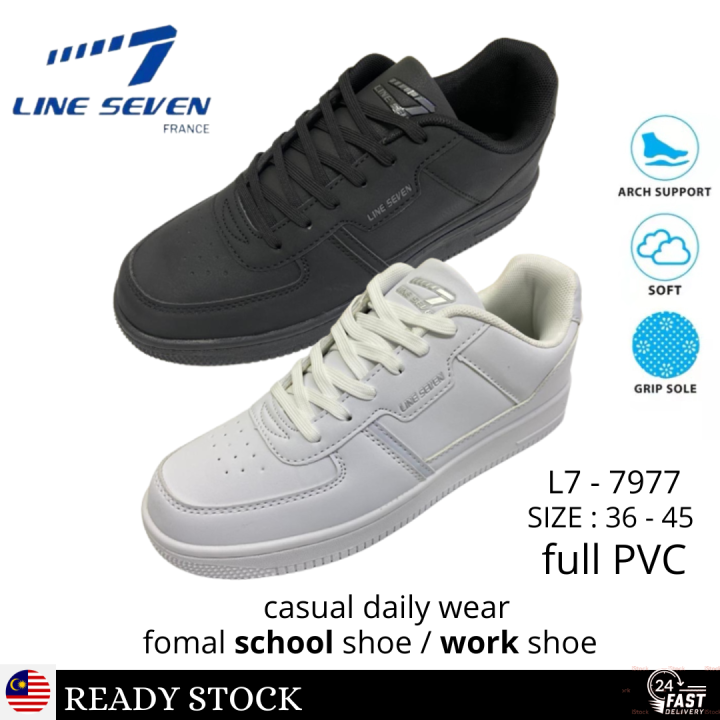 LINE SEVEN FULL PVC SCHOOL / WORK SHOE 7977 | KASUT FULL PVC UNTUK ...