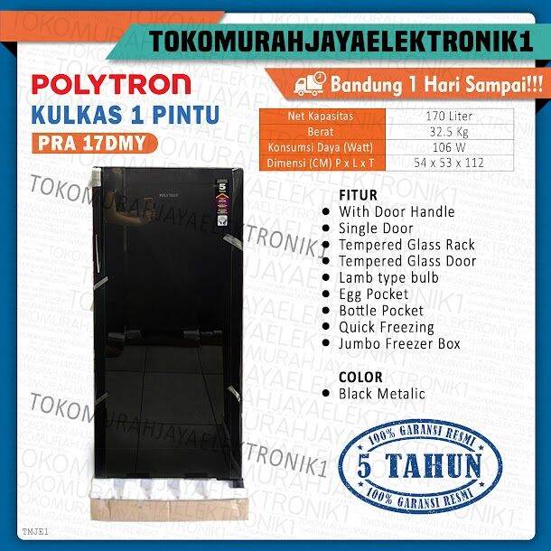 Kulkas Polytron 1 pintu Belleza 170 liter PRA 17 DMY Garansi Resmi ...