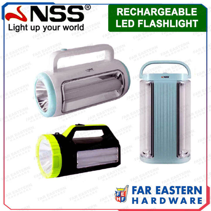 NSS Rechargeable LED Emergency Light Flashlight | Lazada PH