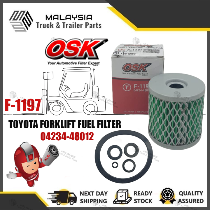 OSK F-1197 FUEL FILTER TOYOTA FORKLIFT DYNA YH80 (04234-48012) | Lazada