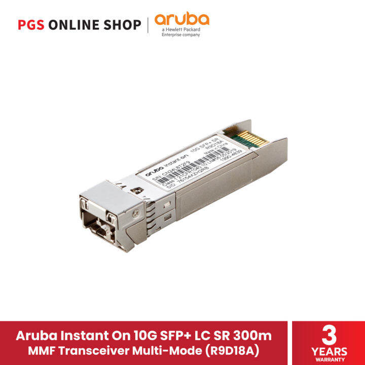 Aruba Instant On 10G (R9D18A) SFP+ LC SR 300m MMF Transceiver Multi ...