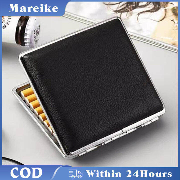 Metal Tobacco Cigarettes Case Smoke Holder Storage Case Black Brow 20 ...