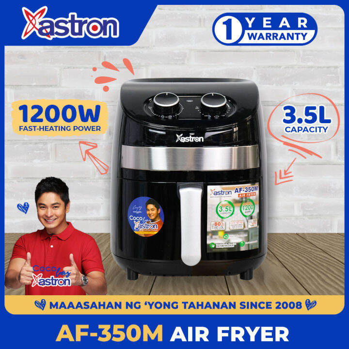 Astron AF-350M Air Fryer 3.5L capacity 1200 watts Non-stick (Black ...