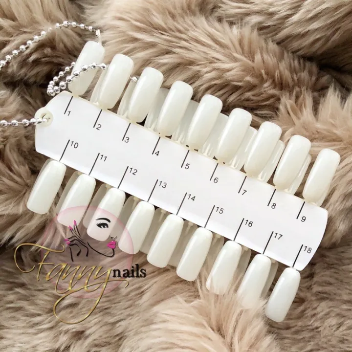 Color chart nail tip display / display warna cat kuku salon 36 kuku ...