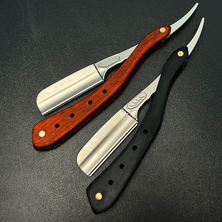 Manual shaving, hairdressing and shaving men's barbershop eyebrow ...