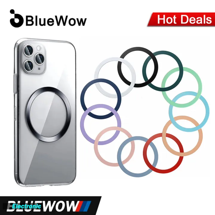 BlueWow TP06สากลแผ่นโลหะแม่เหล็กแหวนสำหรับ Magsafe ชาร์จไร้สายแผ่นเหล็กสติ๊กเกอร์แม่เหล็กที่วาง ...