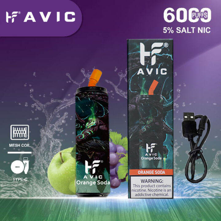 AVIC Disposable 6000 Puffs Rechargeable Vap Smoke Original Full Set ...