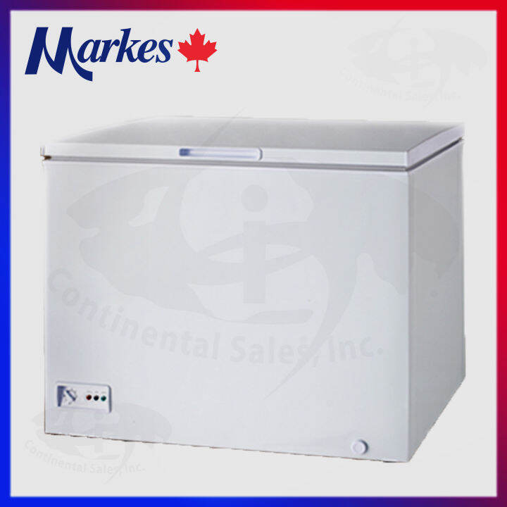 Markes 8.9 cubic feet Steel Door with Glass Sliding Door Chest Freezer ...