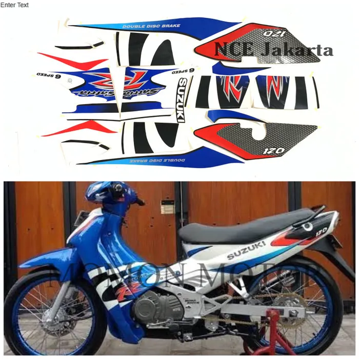 STICKER STRIPING SATRIA KOTAK LUMBA BIRU PUTIH | Lazada Indonesia