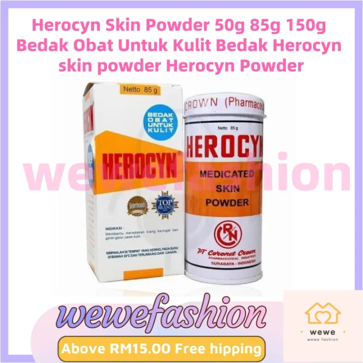 Ready stock!!!Herocyn Medicated Skin Powder 50g 85g 150g Bedak Obat ...