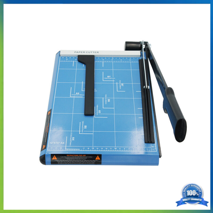 Condor แท่นตัดกระดาษ เครื่องตัดกระดาษ แบบเหล็ก A4 สีฟ้า อย่างดี UPRIGHT ...