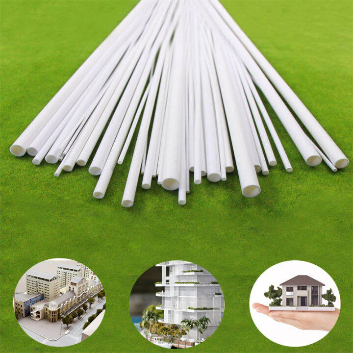 5PCS Styrene ABS Round Plastic Pipe Tube Hollow Pipe Architectural ...