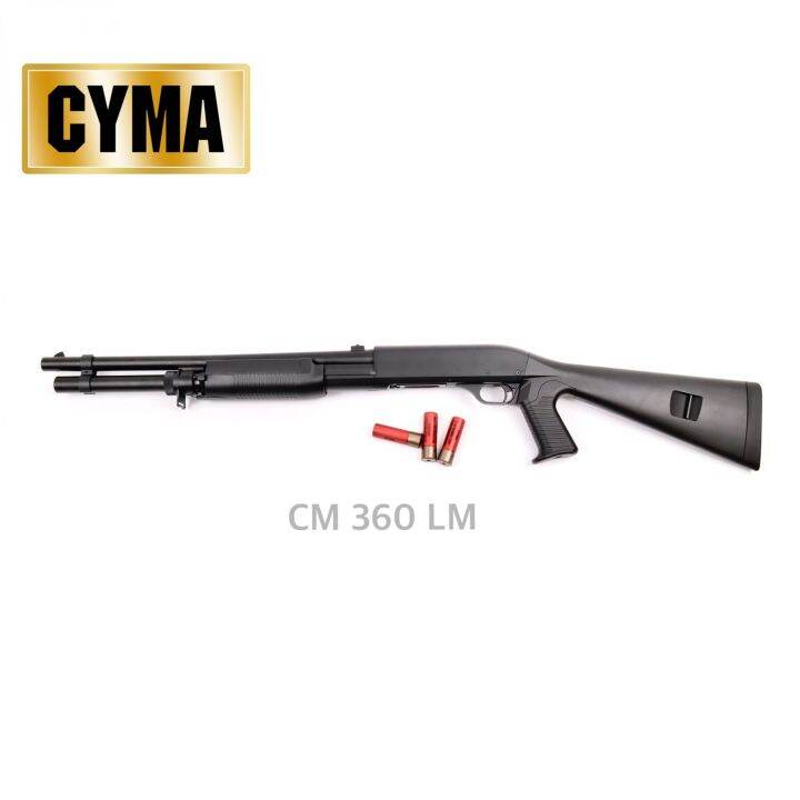CYMA CM360 LM SHOTGUN (METAL) BLACK สีดำ แถมลูกบีบี ~ 1,000 นัด ...