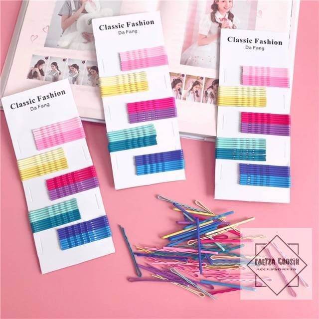Jepit bobs pins warna/jepit lidi warna warni isi 50 pcs | Lazada Indonesia