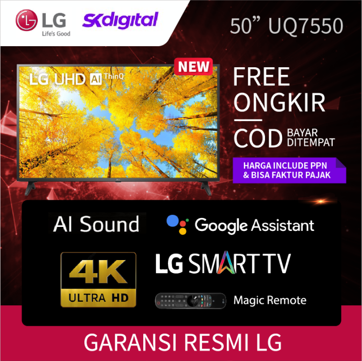 LG 50UQ7550 4K Smart UHD Ai TV 50 Inch 50UQ7550PSF 2022 Magic Remote ...