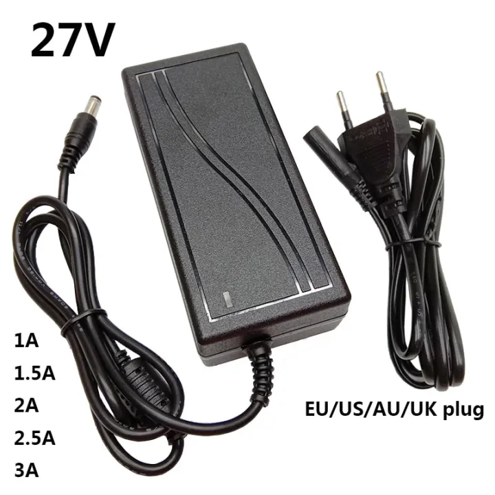 27V 2A DC 27 Volt Power Adapter Supply Transformer Switching EU US AU ...