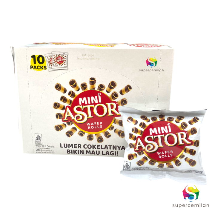 Mini Astor Wafer Roll Cokelat BOX (isi 10 bungkus) | Lazada Indonesia