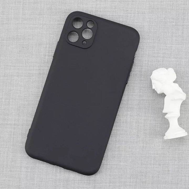 iPhone 12 Pro Max Case Softcase Black Matte Camera Protection Case ...
