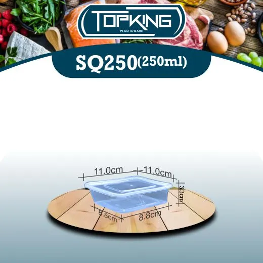 SQ250 MICROWAVABLE CONTAINER CLEAR (50PCS/PACK) | Lazada PH